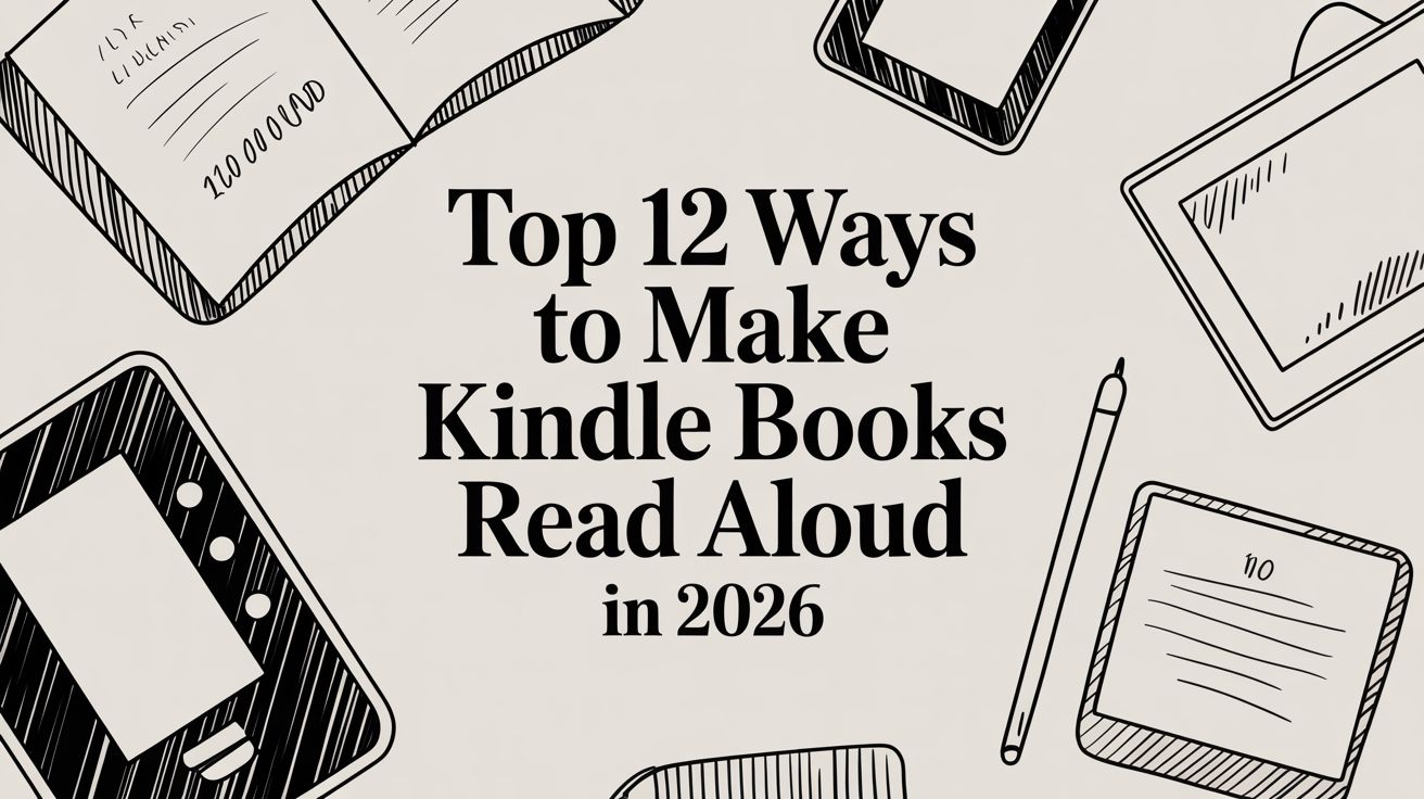 Top 12 Ways to Make Kindle Books Read Aloud in 2026