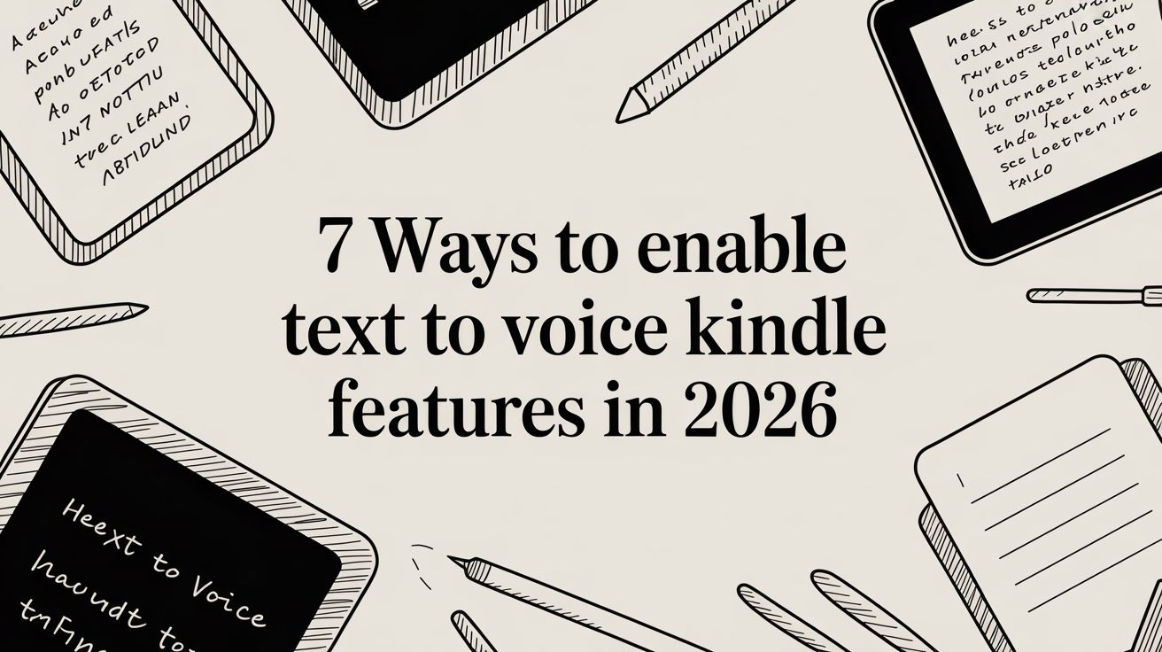 7 Ways to Enable Text to Voice Kindle Features in 2026